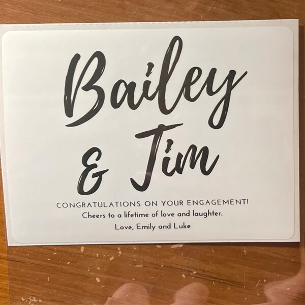 Engagement Wine Labels | Engagement Gift | Newlywed Gift | Personalized ...