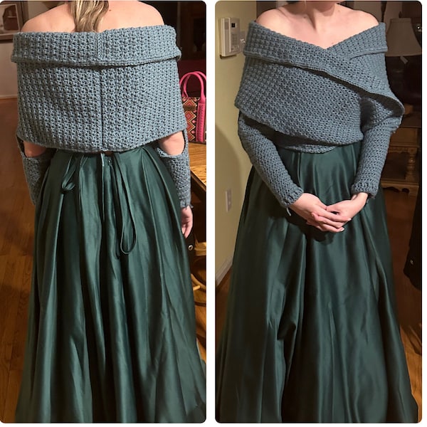 Crochet Pattern Sweater Scarf |crochet Pattern Crossover Wrap Sweater ...