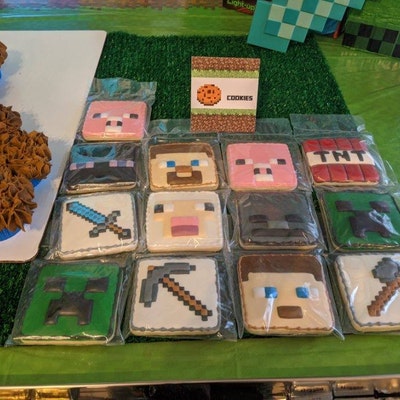 Minecraft Cookies - Etsy