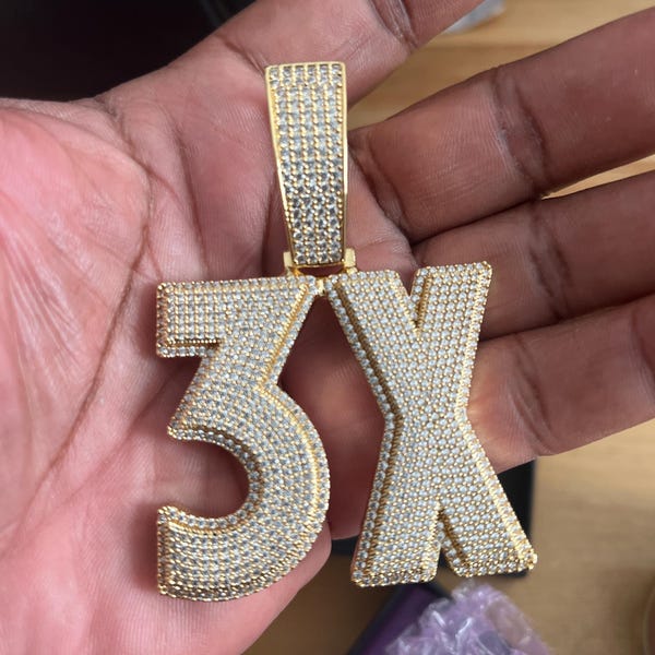 Custom Diamond Icy Script Nameplate Necklace With Tennis Baguette Chain ...