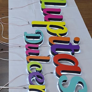 3d Backlit Sign, 3d Led Signage, Custom Outdoor Logo, Light Sign 3d ...