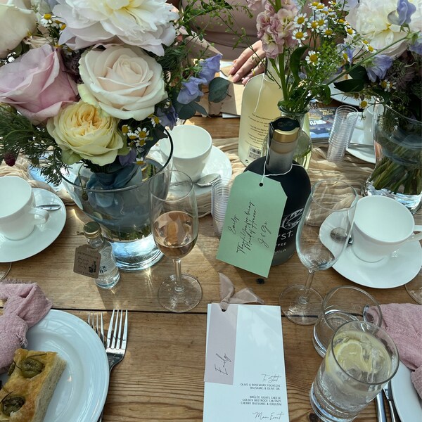 Personalised Wedding Menus With Guest Name Tag, Wedding Place Cards ...