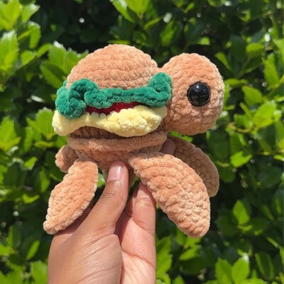 Burger Turtle Crochet Pattern, PDF Download, Beginner Friendly ...