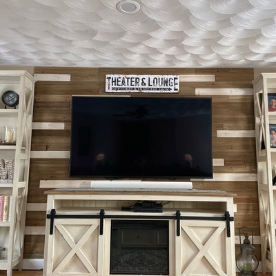 Modern Farmhouse Wall Decor Family Theater Sign Large Rustic Wall Art ...