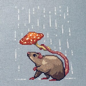 Art Nouveau Fox Fancy Fox Floral Arrangement Forest Cross Stitch Art ...