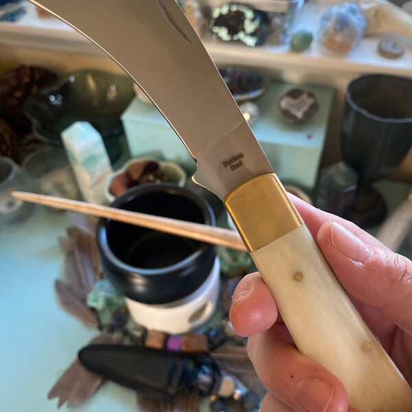 Hand BOLINE Bolline Sickle Herbalist Tool Druidic Ritual Druid ...