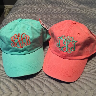 Ladies' Monogram Baseball Cap Monogram Hat Monogram Cap Summer Beach ...