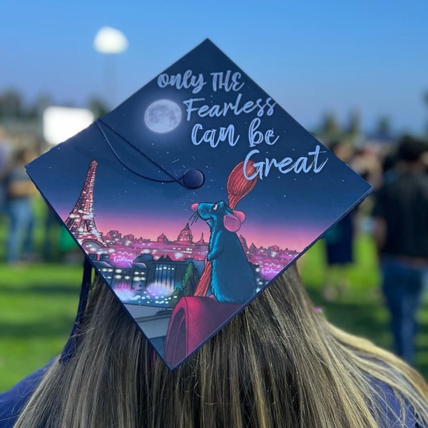 Only the Fearless Can Be Great Graduation Cap Topper, Motivational Grad ...