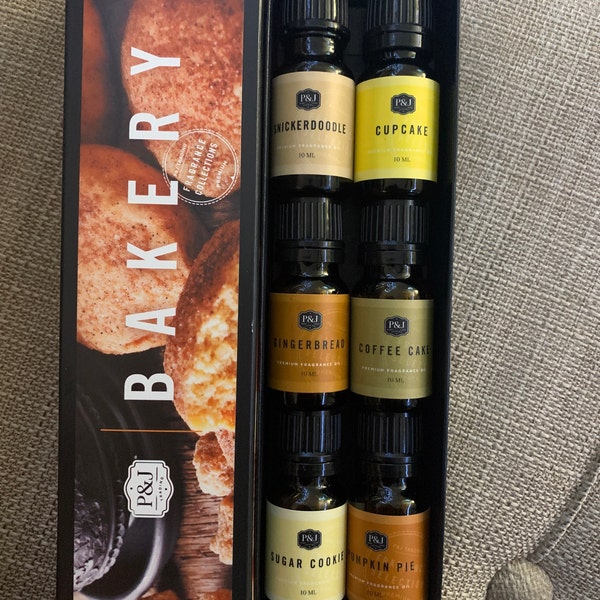 Bakery Set of 6 Premium Grade Fragrance Oils - Pumpkin Pie, Cupcake ...