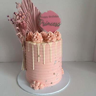 All Pink Bakers Box, Dried Flower Cake, Pink Dried Flower Cake - Etsy