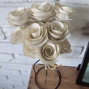 Book Page Flowers, Book Flowers, Paper Roses, Paper Flowers, Book Lover ...