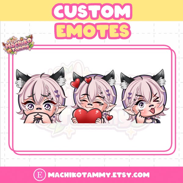 Custom Pngtuber Chibi, Pngtuber Model, Chibi Emotes, Discord Twitch ...