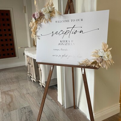 Reception Welcome Sign Printable, Welcome to Our Reception, Minimalist ...