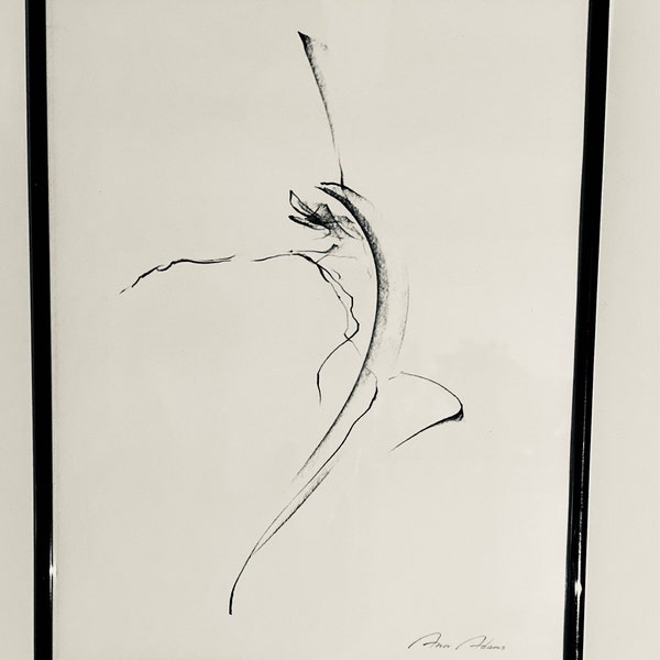 Set of 6, Horse Art Prints From Original Charcoal Sketch Abstract Horse ...