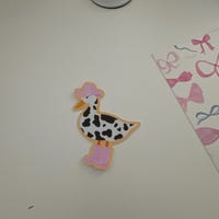 Pink Cowgirl Duck Sticker - Etsy