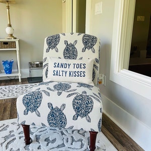 Sandy Toes Salty Kisses Throw Pillow Cover: Beach House Decor - Etsy