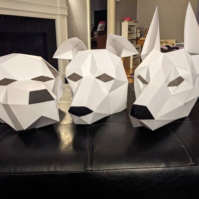 Labrador Mask, Dog Paper Craft Template, DIY Printable Animal Mask ...