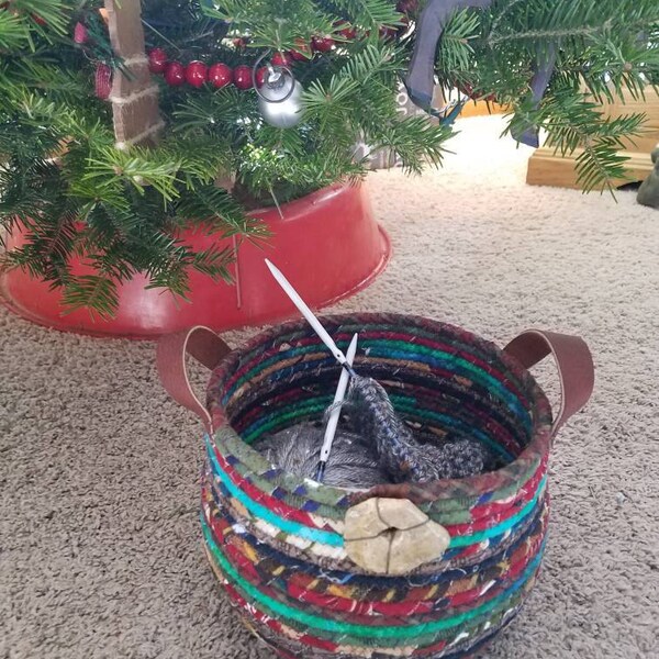 Handmade Coiled Rope Sea Turtle Basket With Lid, Beach Theme Storage ...