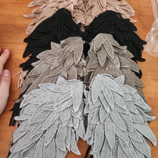 A Pair of Large Wing Applique Made of Poly Cotton in Large Size, 15 X 5 ...