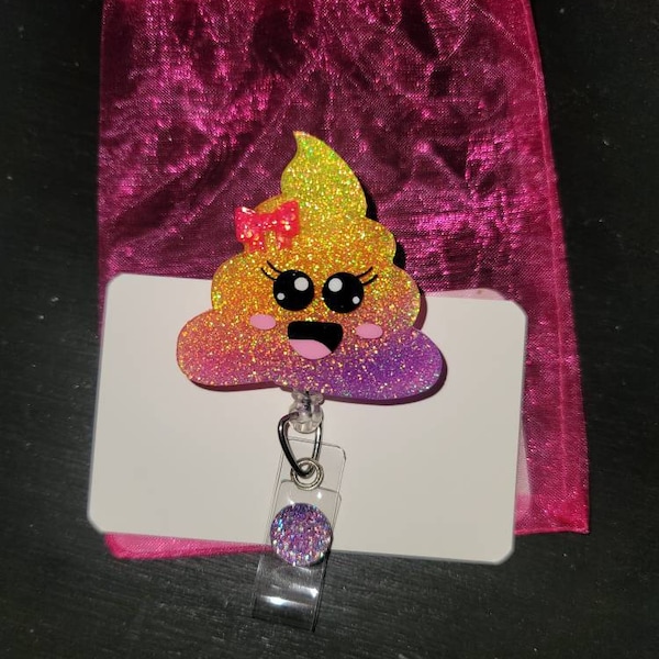 Happy Rainbow Poop ID Badge Reel-gastroenterologist Badge Reel- GI ...