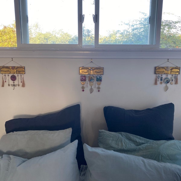 Flat Wooden Boards Blue Wood 2 Panels-7.5"double Sided Multi Coloured ...