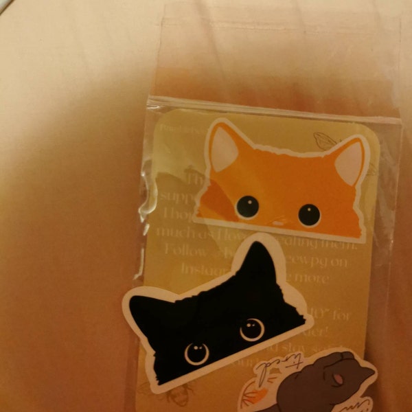 Peeking Cat Sticker - Etsy