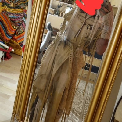 Wasteland Queen Gown Post Apocalyptic Costume White Festival Dress ...