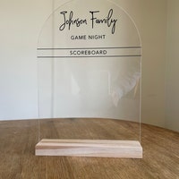Arched Acrylic Blank and Wooden Base | Blank Sign | A6 | A5 | A4 ...