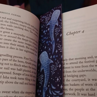 Whale Shark Bookmark Marine Life Stationery, Bookworm Gift, With or ...