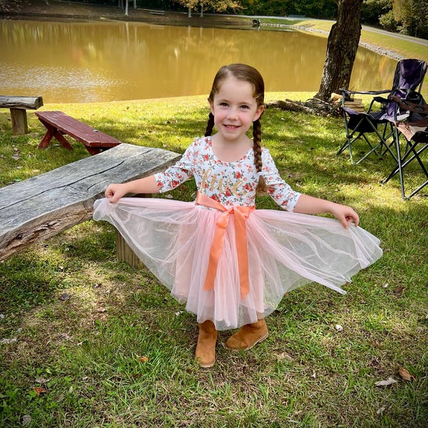 Mermaid Birthday Dress With Long Sleeves, Purple Tutu Dress, Toddler ...