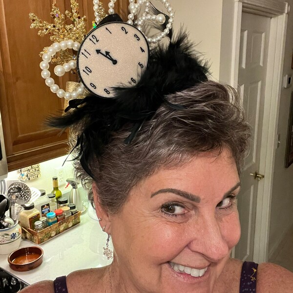 Black/white/ghost/fascinator/headband/headpiece/elegant/costume/party ...