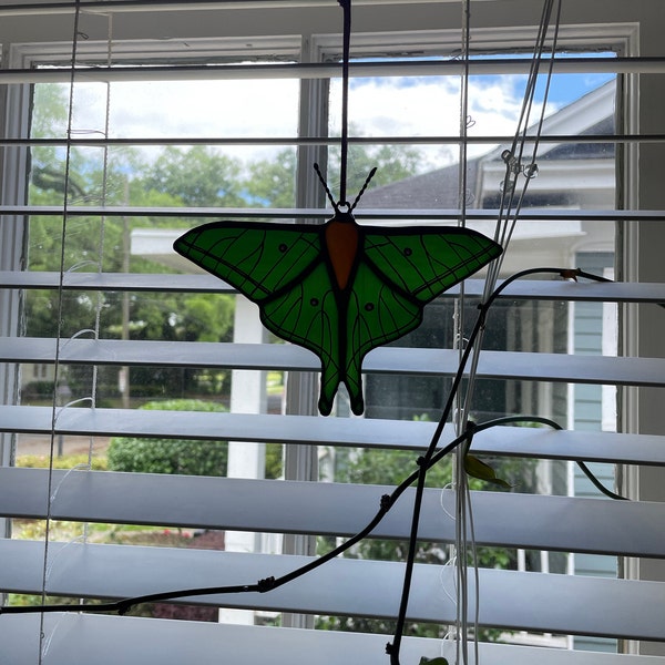 Falena Luna spagnola / Acchiappasole in vetro colorato / Falena Luna ...