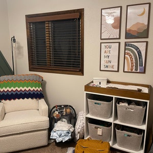 Boho Nursery Print Set of 3, Sun Rainbow Moon Baby Room Posters, Gender ...