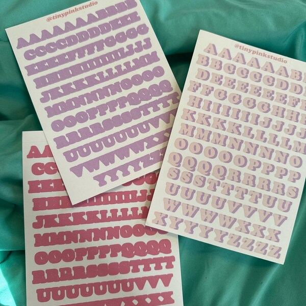 Holographic Bubble Letter Stickers #1 NEW - Etsy