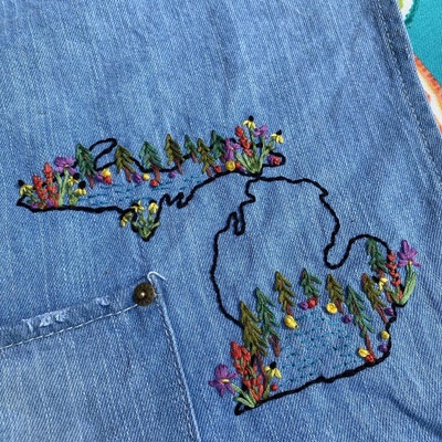 Michigan State Embroidery Pattern Instant Digital Download PDF ...