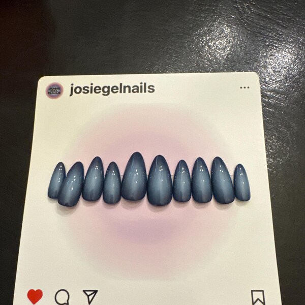 Green Mismatched French Manicure Gel Press on Nails Josiegelnails ...
