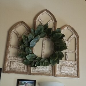 Set of 3 Rustic Cathedral Wood Windows PALLET WOOD Church - Etsy