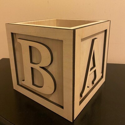 12 Inch Large Baby Shower Block Letters Large Wooden Alphabet Block ...