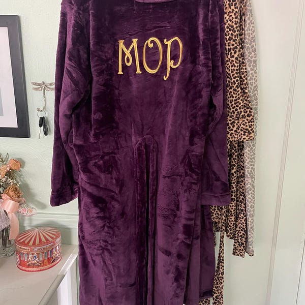 Mr and Mrs Robes Luxury Personalized Bathrobe, Embroidered Fleece Gift ...