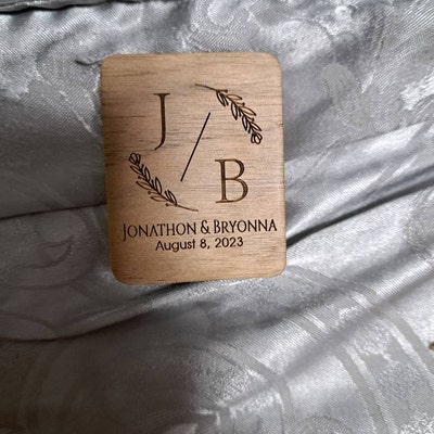 Triple Flip Wooden Ring Box Custom Wedding Ring Box - Etsy