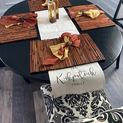 Personalized Last Name Wedding Table Runner and Party Decoration, Party ...