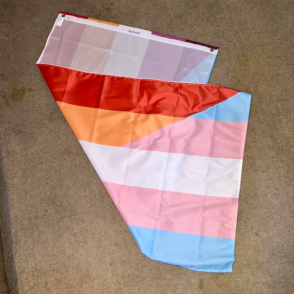 Transgender Lesbian Transbian Flag 3x5 - Etsy