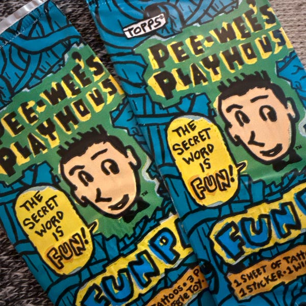 Vintage 1988 Pee-wee Herman Pee-wee's Playhouse Fun Pak Trading Cards ...