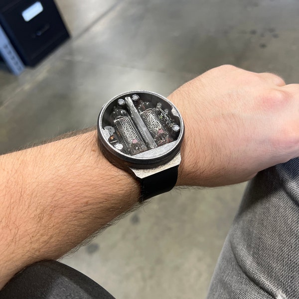 Nixie Tube Wrist Watch Wristwatch Clock Tubes IV-16 Futuristic Numitron ...