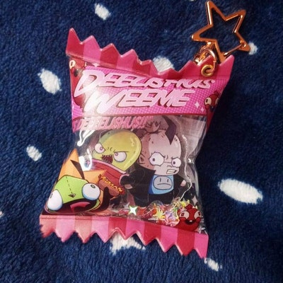 Alien Invader Zim Gir Tamagotchi Keychain - Etsy