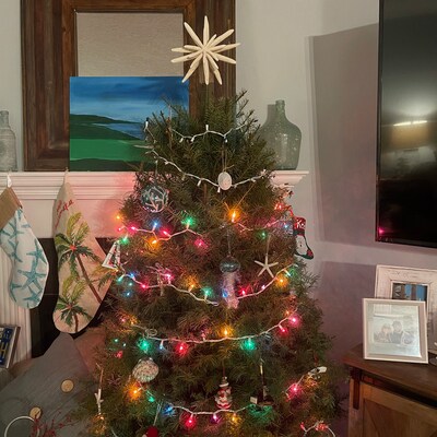 Starfish Tree Topper Rustic Coastal Nautical Beach Christmas Ornament ...