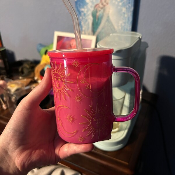 Cute Winter Glass Cup, Fall Iced Coffee Cup, Fall Coffee Cup, Glass Cup ...