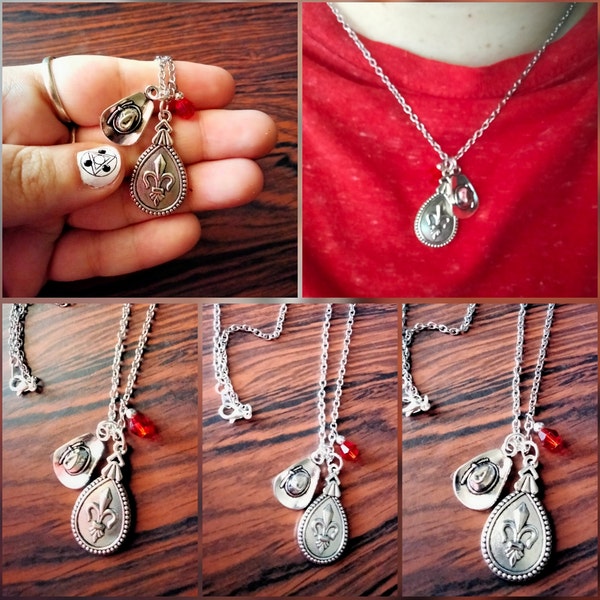 Three Musketeers Necklace, Fleur-de-lis Necklace, Literary Gift ...