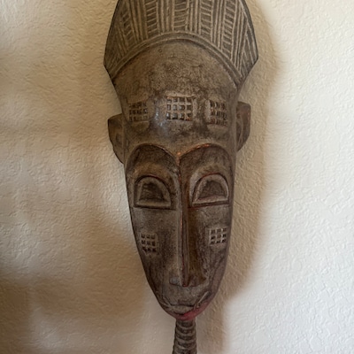 African Mask Antique Wall African Mask Traditional Vintage Art Tribal ...
