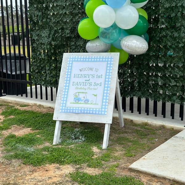 Golf Welcome Sign, Door Sign, A Hole in ONE, Golf 1st Birthday Party ...